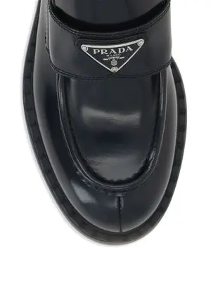 Prada Brushed Leather Loafers
