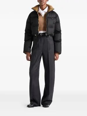 Prada Cropped Fit Stand-up Collar Down Jacket