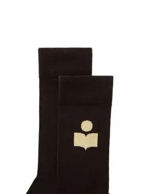 Isabel Marant Étoile Siloki Logo Socks - Brown