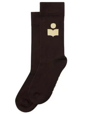 Isabel Marant Étoile Siloki Logo Socks - Brown