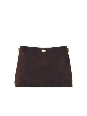 Dolce & Gabbana Large Suede Shoulder Bag - Brown