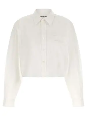 Alexander Wang Cropped Cotton Shirt - White
