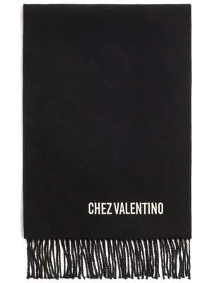 Valentino Garavani Wool Scarf With Vlogo Embroidery