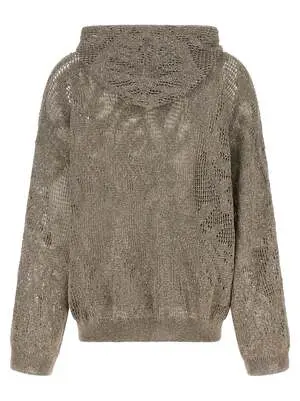 Brunello Cucinelli Openwork Hooded Sweater