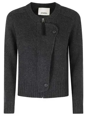 Isabel Marant Étoile Murielle Wool And Cashmere Zip Cardigan - Gray