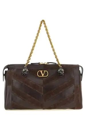 Valentino Garavani Panthea Medium Shoulder Bag - Brown