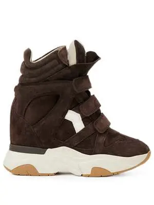 Isabel Marant Étoile Balskee High-top Wedge Suede Sneakers - Brown