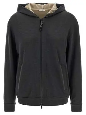 Brunello Cucinelli Monile Hoodie - Gray