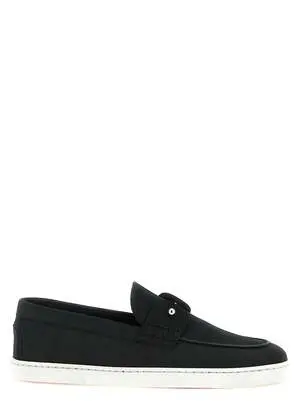 CHRISTIAN LOUBOUTIN Chambeliboat Nubuck Leather Loafers - Black