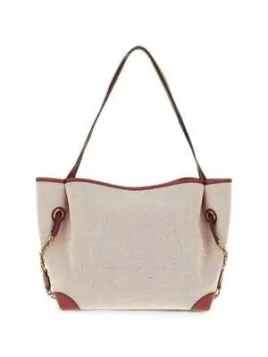 Chloé Clover" Two-way Tote Bag In Canvas And Calfskin - Multicolor