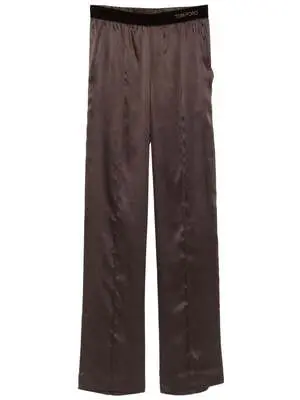 TOM FORD Silk Satin Pajama Pants - Brown