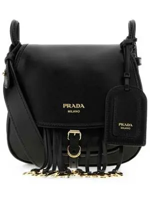 Prada Leather Shoulder Bag - Black