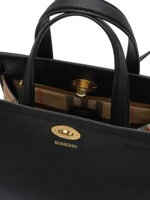 Burberry Mini Cotswolds Check Tote Bag - Black