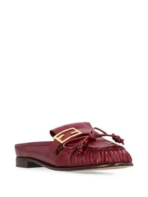 Fendi Baguette Leather Sabots