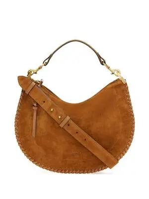 Isabel Marant Étoile Borsa Oskan Soft Zipped In Pelle Scamosciata Intrecciata - Brown