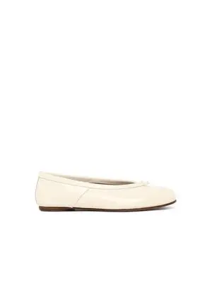 MAISON MARGIELA Tabi Leather Ballet Flats - White