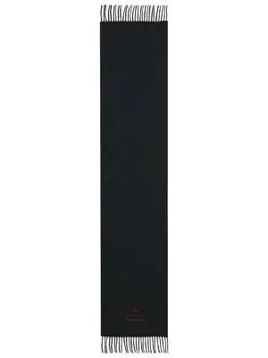 VIVIENNE WESTWOOD Embroidered Wool Scarf - Black