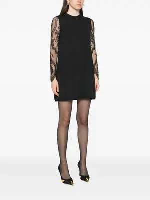 Valentino Garavani Lace Sleeve Mini Dress
