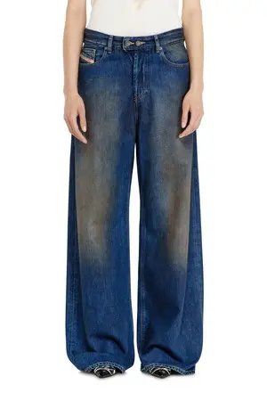 DIESEL® Relaxed Fit Low Waist Wide Leg Jeans