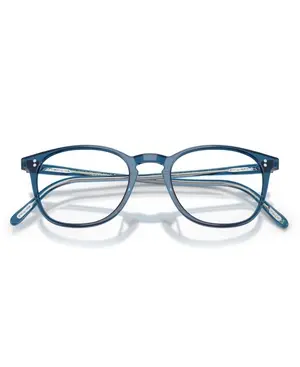 Oliver Spencer Square Finley Vintage Eyeglasses - Tesukon Blue