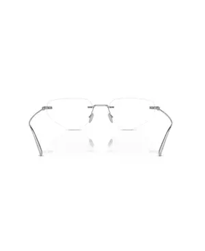 SCUDERIA FERRARI Irregular Rimless Eyeglasses - Silver