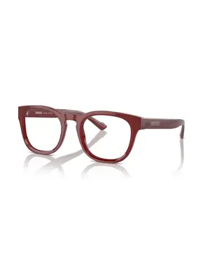 SCUDERIA FERRARI Round Eyeglasses - Transparent Red