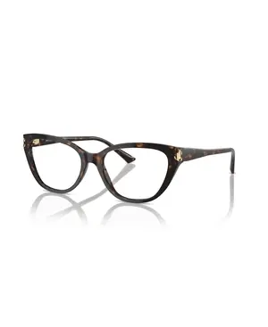 JIMMY CHOO Jimmy Choo Cat Eye Eyeglasses With Tortoiseshell Acetate Havana