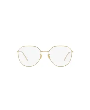 Saint Laurent Round Metal Eyeglasses - Gold