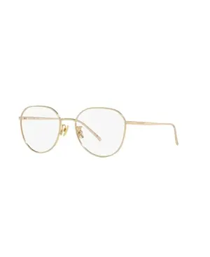 Saint Laurent Saint Laurent Round Metal Eyeglasses Gold