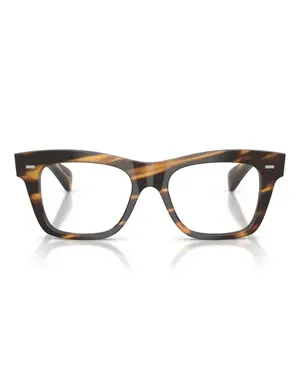 Oliver Spencer Square Eyeglasses - Cocobolo