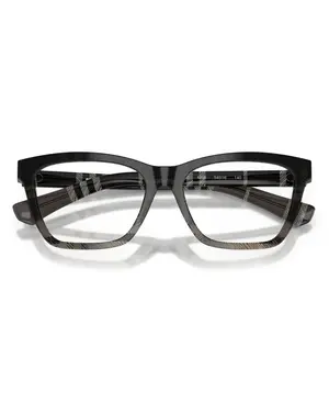 Burberry Square Frame Eyeglasses - Grey Check