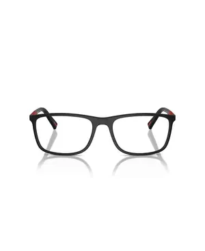 Prada Rectangle Eyeglasses - Black Rubbered