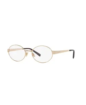 Saint Laurent Oval Tone Eyeglasses - Gold