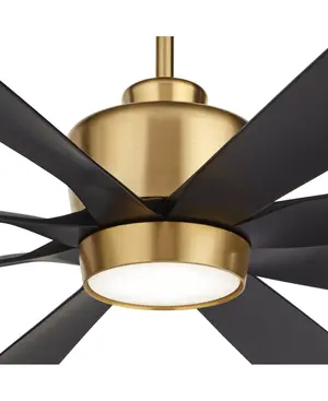 CASA VIEJA 72" Grande Soft Brass Led Ceiling Fan With 18" Downrod