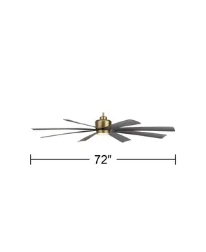 CASA VIEJA 72" Grande Soft Brass Led Ceiling Fan With 18" Downrod