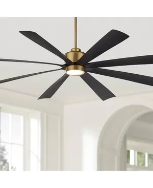 CASA VIEJA 72" Grande Soft Brass Led Ceiling Fan With 18" Downrod