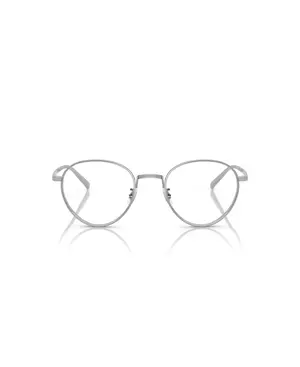 Oliver Spencer Kesner Round Frame Eyeglasses - Silver