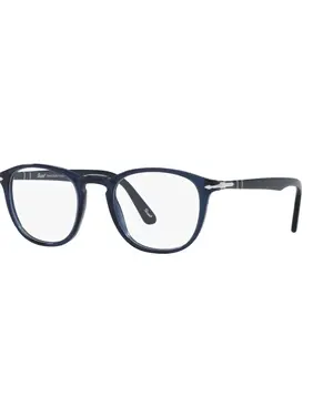 Persol Round Full Rim Eyeglasses - Transparent Blue