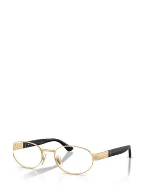 Persol Round Full Rim Eyeglasses - Gold