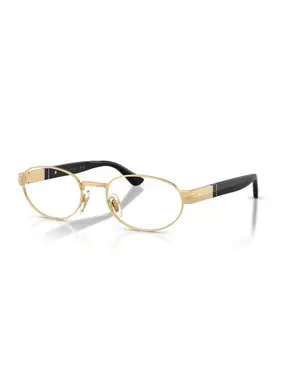 Persol Round Full Rim Eyeglasses - Gold