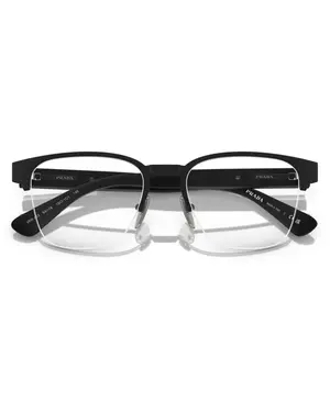 Prada Square Frame Half Rim Eyeglasses