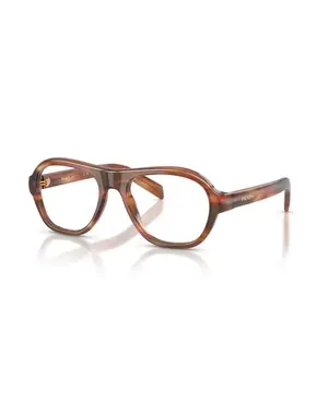 Prada Square Eyeglasses - Striped Oak