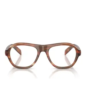 Prada Square Eyeglasses - Striped Oak