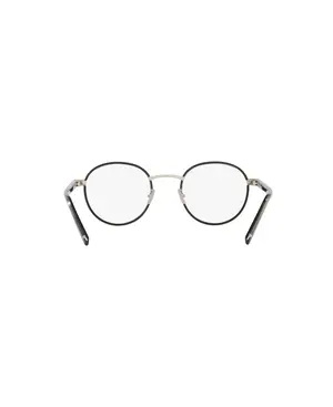 Saint Laurent Round Full Rim Metal Eyeglasses - Black