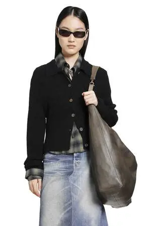 Our Legacy Alpaca Rib Knit Polo Cardigan