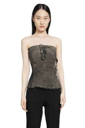 Rick Owens Tower Bustier Top - Grey