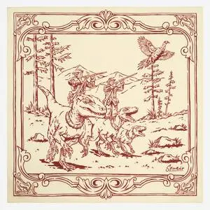 SQUAÏR Neutrals Cotton Bandana - Red