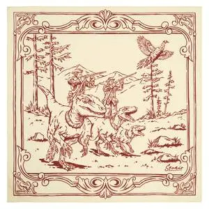 SQUAÏR Neutrals Cotton Bandana - Red
