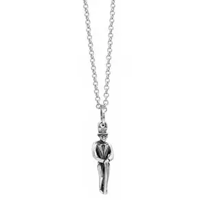 UNALOE Sterling Gentleman Pendant Necklace With Top Hat And Cane