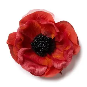 HELENA SIMON Helena Simon White Poppy Brooch Orange